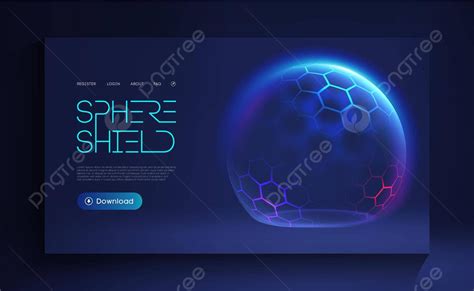 Hexagonal Sphere Shield For Virus Protection Interface Technology Guard