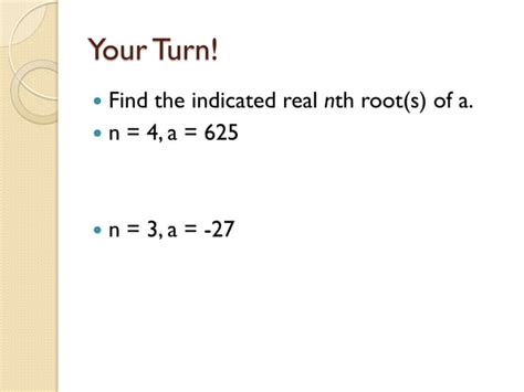 71 Nth Roots And Rational Exponents Pptx