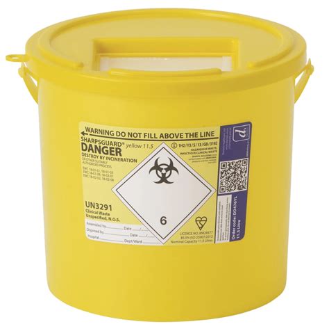 Sharpsguard Yellow 11 5 Litre Sharps Bin Ultima Store