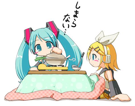 Hatsune Miku And Kagamine Rin Vocaloid Drawn By Earth Ekami Danbooru