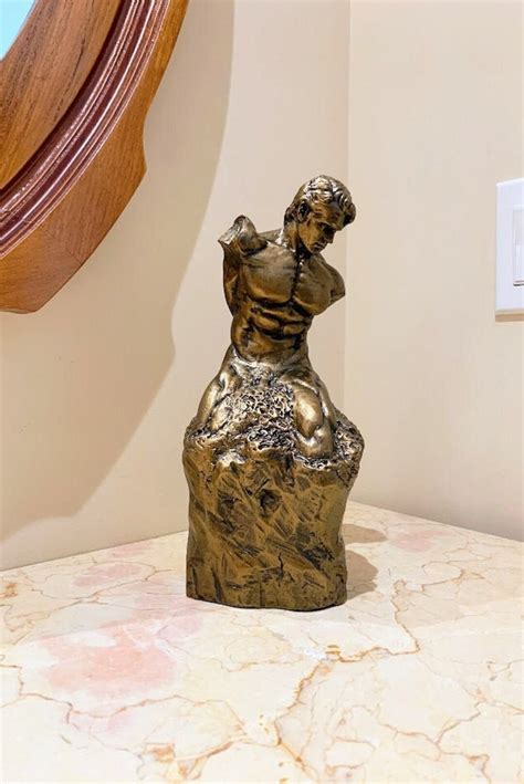 Nude Man Statue Nude Male Torso Naked Man Sculpture 105 Tall Nude