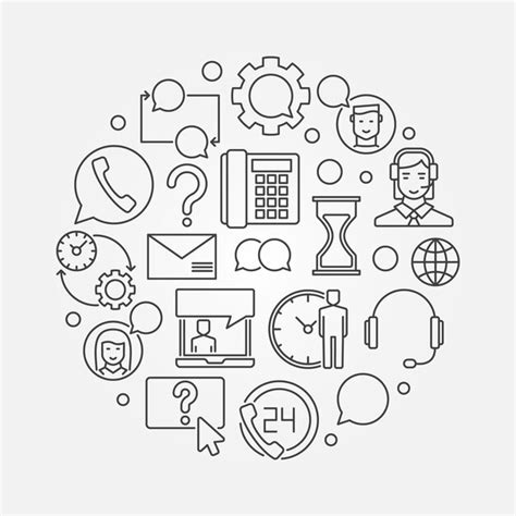 Premium Vector Call Center Round Concept Illustration Vector Customer Service Circular Banner