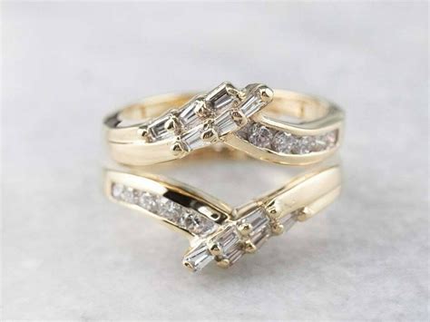 Enhancer Ring Band 1 Ct Round Cut Diamond Wedding Enhancer Wrap Band