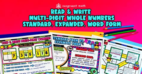 Place Value Reading And Writing Whole Numbers In Standard And Expanded Form Lesson Plan