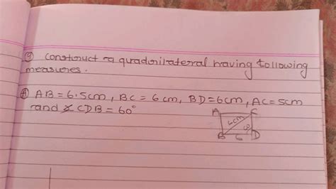 9 construct a quadrilateral having following filo