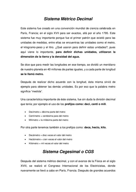 Sistema Métrico Decimal Notes De Méthodes Numériques En Ingénierie Docsity