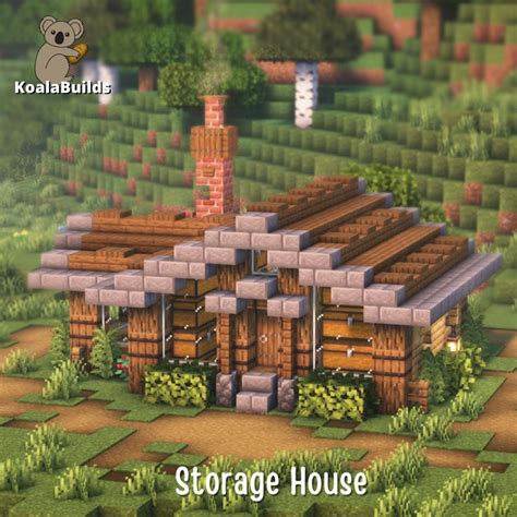 Minecraft Starter Storage House Minecraft Small Storage Building