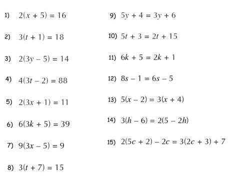 Solving Equations With Variables On Both Sides Worksheet Tessshebaylo