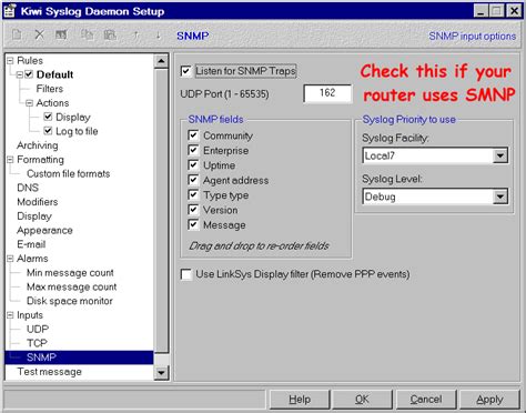 kiwi syslog daemon sans internet storm center
