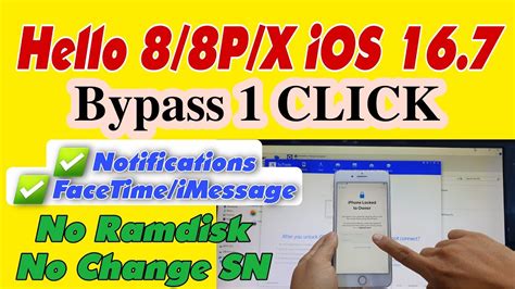 [jailbreak] Bypass Hello Iphone 8 8p X Ios 16 7 With Unlocktool Full Notifications Vienthyhg