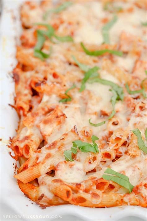 Chicken Parmesan Baked Ziti Easy Weeknight Meal