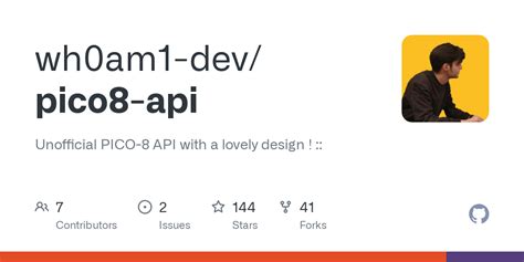 Github Wh0am1 Devpico8 Api Unofficial Pico 8 Api With A Lovely
