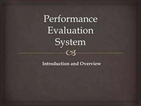PPT Performance Evaluation System PowerPoint Presentation Free Download ID 1719844