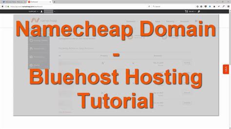 Namecheap Domain Bluehost Hosting Tutorial Youtube