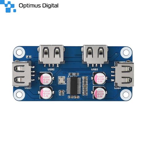 Usb Hub Hat B For Raspberry Pi Series 4x Usb 2 0 Ports Optimus Digital