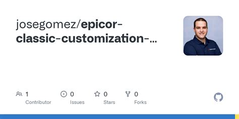 GitHub Josegomez Epicor Classic Customization Helper