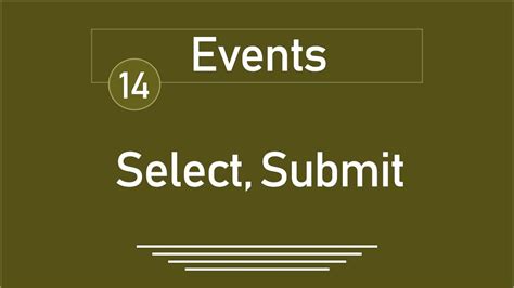 14 Jquery Tutorial Events Select Submit Youtube