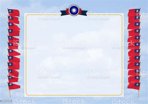 프레임과 깃발 그리고 팔의 외 투 대만과 국경 3 차원 일러스트 레이 션 공란에 대한 스톡 사진 및 기타 이미지 공란 교육 디자인 Istock