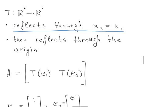 SOLVED Assume That T Is Linear Transformation Find The Standard Matrix Of T T P R First