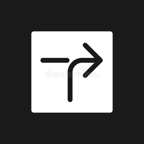 Right Horizontal Alignment Sign Dark Mode Glyph Ui Icon Stock Vector