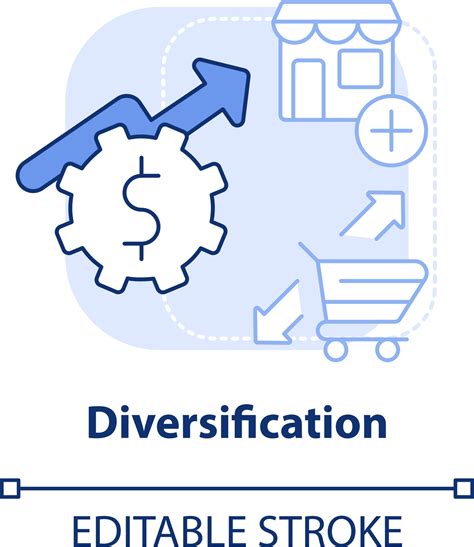 Diversification Light Blue Concept Icon Offering New Products Motive For Merger Abstract Idea