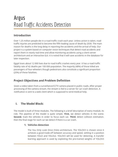Argus Abstract Pdf Traffic Collision Filter Signal Processing