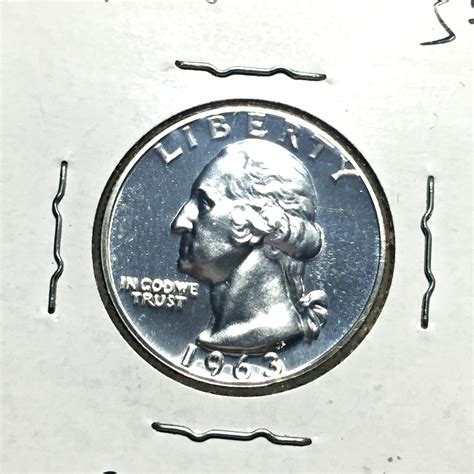 1963 Proof Silver Washington Quarterdcam Property Room