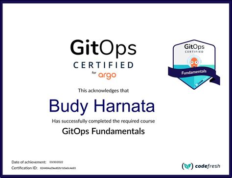 Certification Devops Gitops Cicd Pipeline Budy Harnata