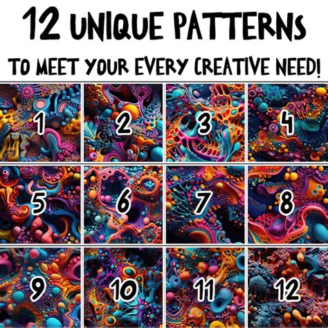 Colorful Biomorphic Forms Instant Download Seamless Patterns Abstract Shapes Collection