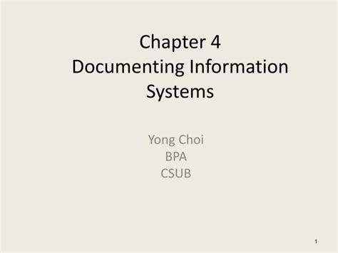 Ppt Chapter 4 Documenting Information Systems Powerpoint Presentation