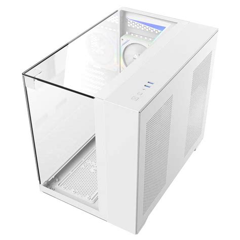 Kustom Pcs Cit Eclipse White Microatx Case With 3 X Argb Fans