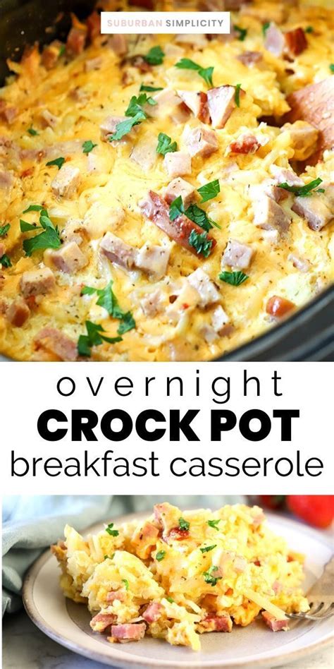 Overnight Crockpot Breakfast Casserole
