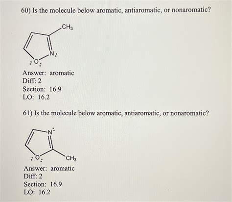 Solved Please Help Explain Is The Molecule Below Aromatic
