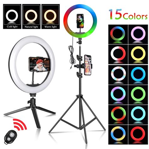 Sh 12inch30cm Rgb Ring Light Selfie Photography Fill Lighting With