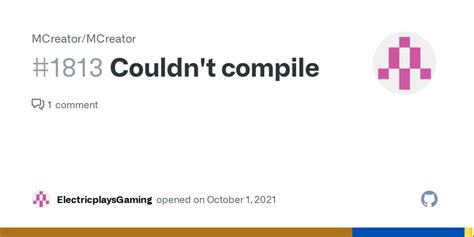 Couldnt Compile · Issue 1813 · Mcreatormcreator · Github