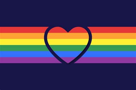 프라이드 월 배너 레인보우 하트와 다채로운 텍스트 Lgbt 운동 활기찬 프라이드 월 배경 프리미엄 벡터