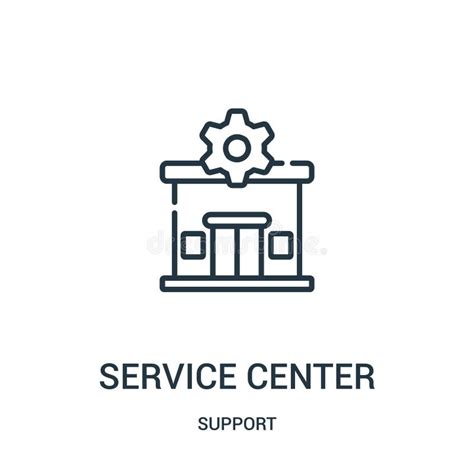 Service Center Icon Vector From Support Collection Thin Line Service Center Outline Icon Vector