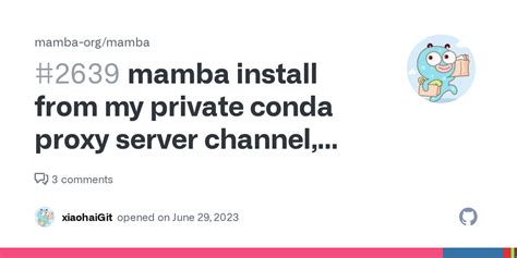 Mamba Install From My Private Conda Proxy Server Channel Happen An Error Operation Too Slow