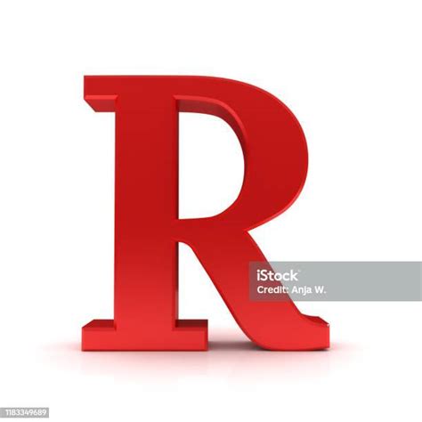 문자 R 빨간색 3d 기호 알파벳 자본 렌더링 흰색에 격리 0명에 대한 스톡 사진 및 기타 이미지 0명 3차원 형태 대문자 Istock