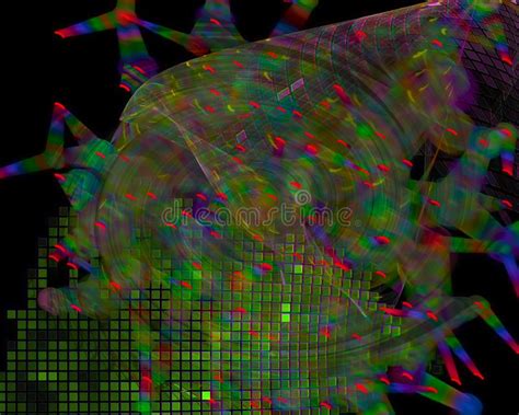 Fractal Digital Abstract Effect Dynamic Mystery Pattern Curve Template Beautiful Ornament