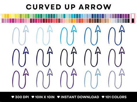 Curved Up Arrow Graphic By DesignScape Arts Creative Fabrica