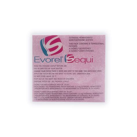 ᐅ Buy Evorel Sequi Hrt Patches For Menopause E Surgery