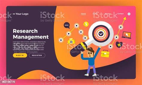 실물 디자인 웹사이트 평면 디자인 개념 연구 관리입니다 벡터 일러스트입니다 마케팅에 대한 스톡 벡터 아트 및 기타 이미지 마케팅 개념 개념과 주제 Istock