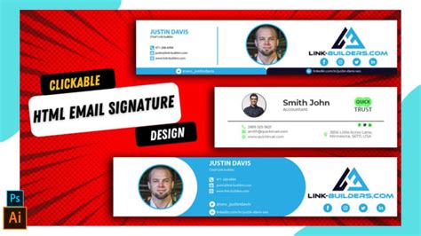 Do Clickable Email Signature Html Email Signature By Jamerul Fiverr