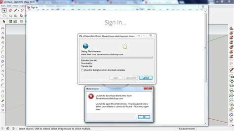 Error Message When Downloading From Extension Warehouse Sketchup Sketchup Community