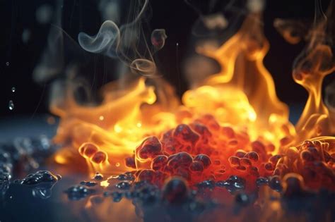 Premium Ai Image Vibrant 3d Illustration Depicting The Chemical Process Of Combustion In Action