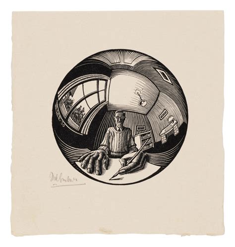 Self Portrait In Spherical Mirror Bool 368 Prints And Multiples