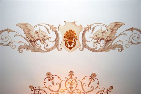 Альфрейная роспись стен в интерьере Collection Design Ru