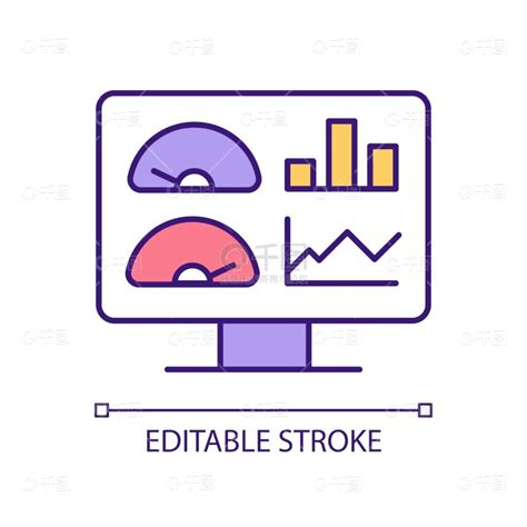 Rgb网页ui 远程监控软件 Rgb 颜色图标。监督过程。服务器维护。制造控制。孤立的矢量图。简单的填充线图。可编辑的笔划。使用 Arial 字体。远程监控软件rgb颜色图标 模板免费下载