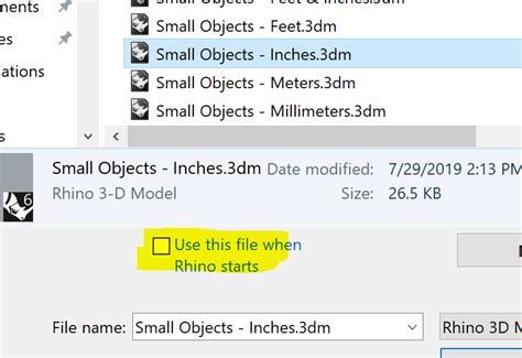 Setting The Default File Template Rhino For Windows Mcneel Forum
